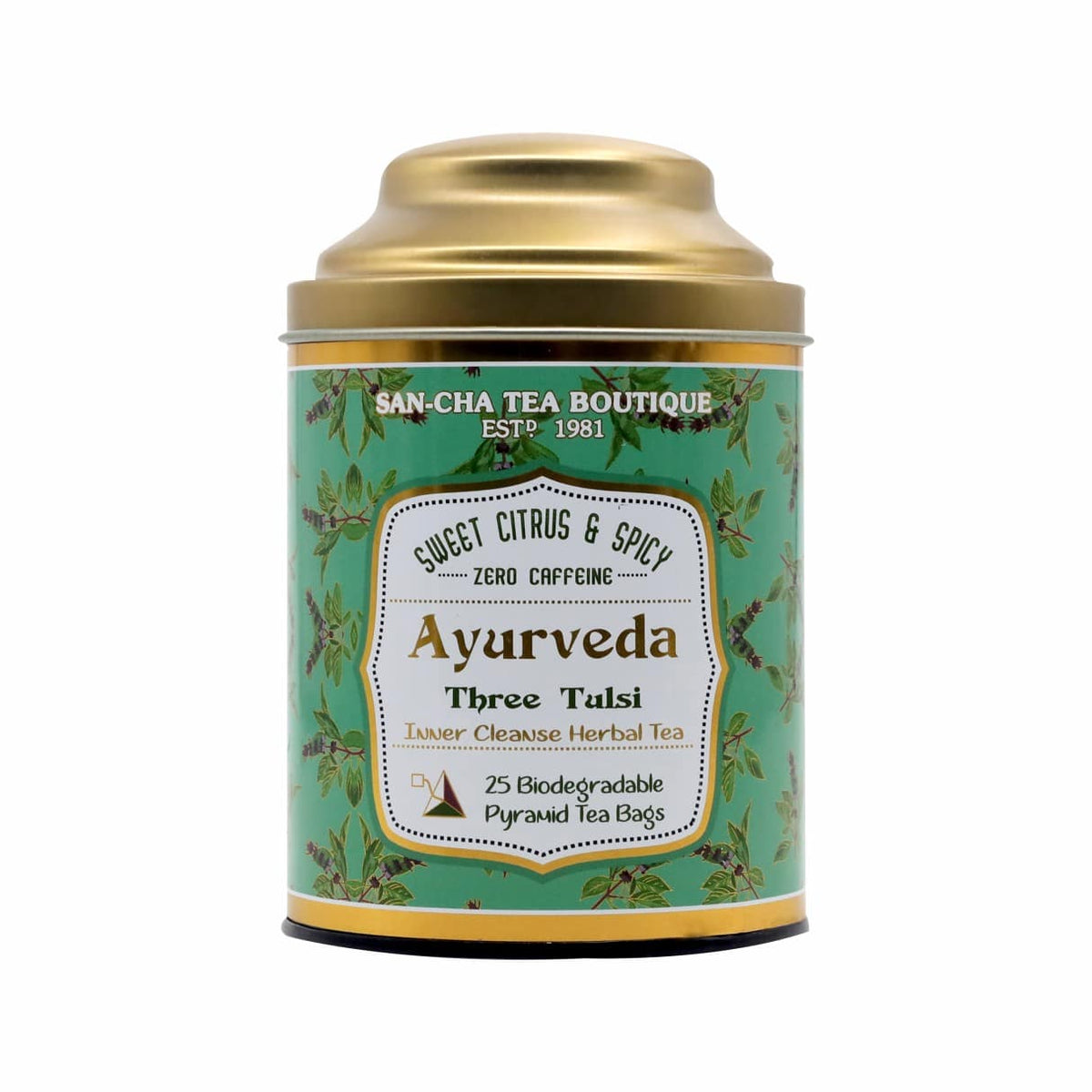 Ayurveda 3 Tulsi Herbal Tea – Caffeine-Free Ayurvedic Wellness – Sancha ...