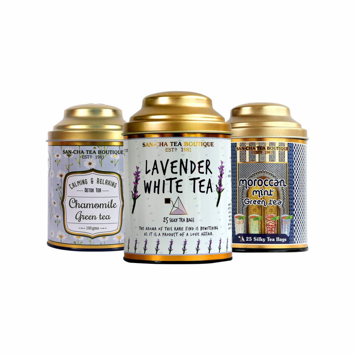 Calming Tea Bundle | Lavender White, Chamomile Green & Mint Teas ...