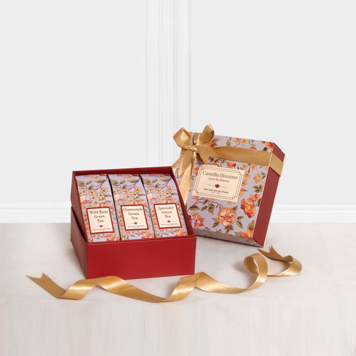 Camellia Blossom Green Tea Gift Box – Luxury Floral Tea Selection ...