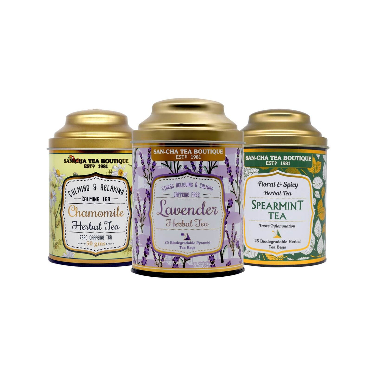 Evening Wind-Down Teas | Chamomile, Lavender & Mint Caffeine-Free ...