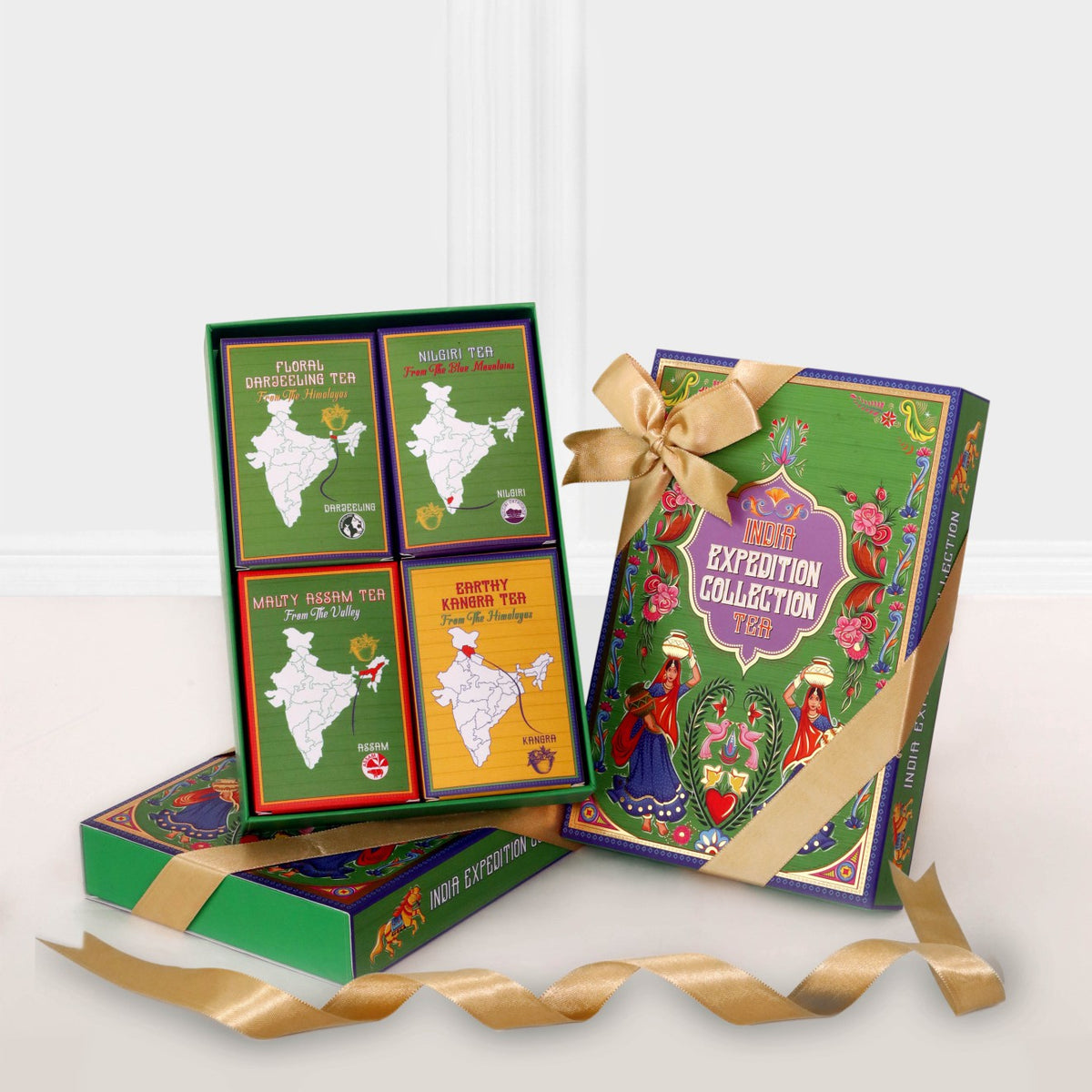 India Expedition Collection Black Tea Gift Box – Assam, Darjeeling ...