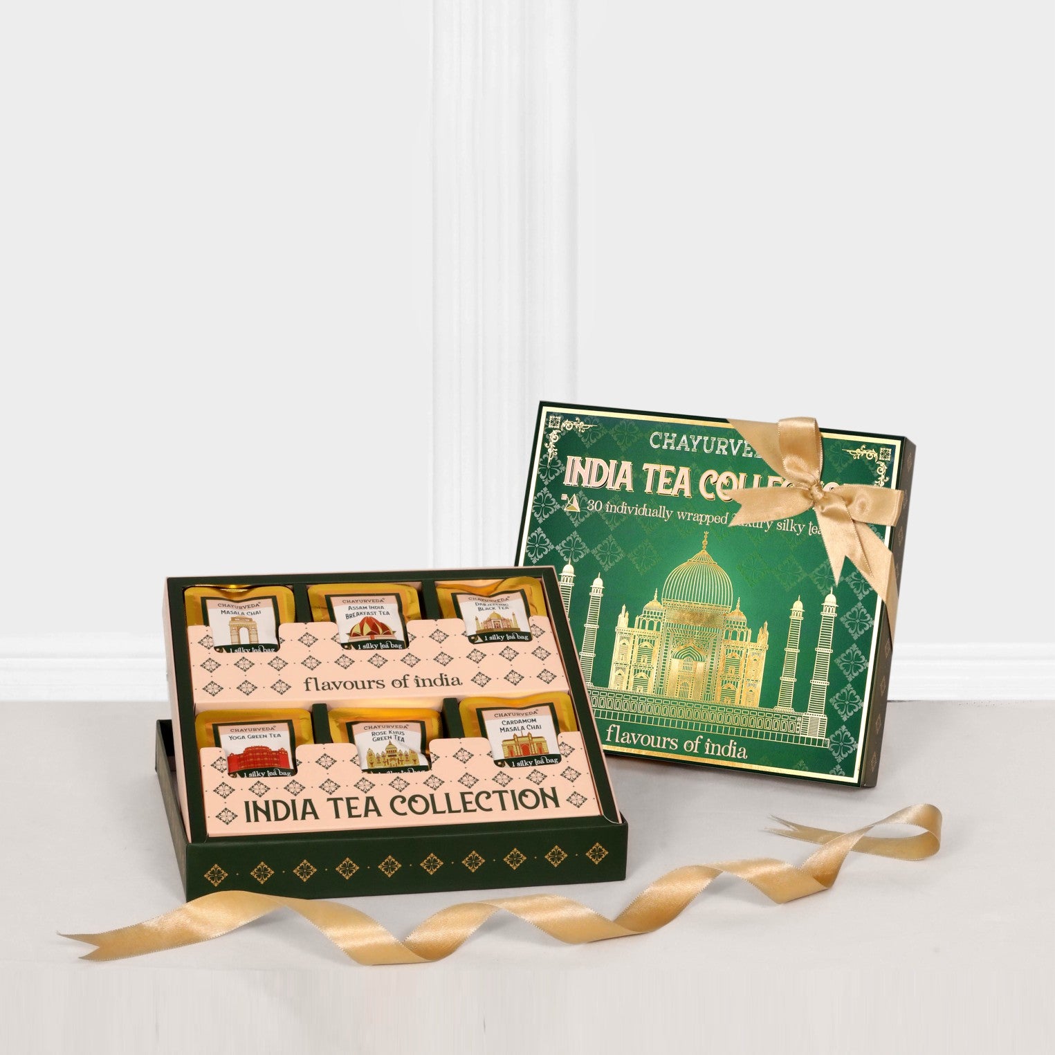 Indian Tea Collection Gift Box – Pyramid Tea Bag Selection – Sancha Tea ...