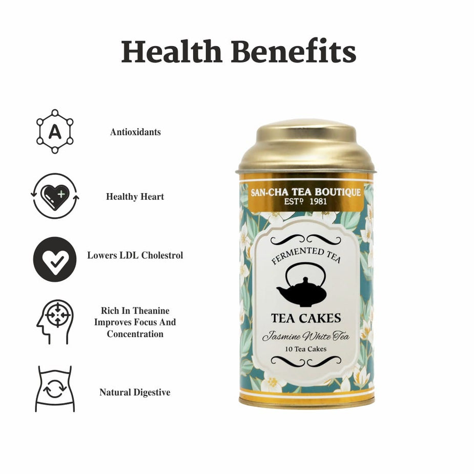 Jasmine White Tea Cakes | Yunnan Compressed White Tea – Sancha Tea ...