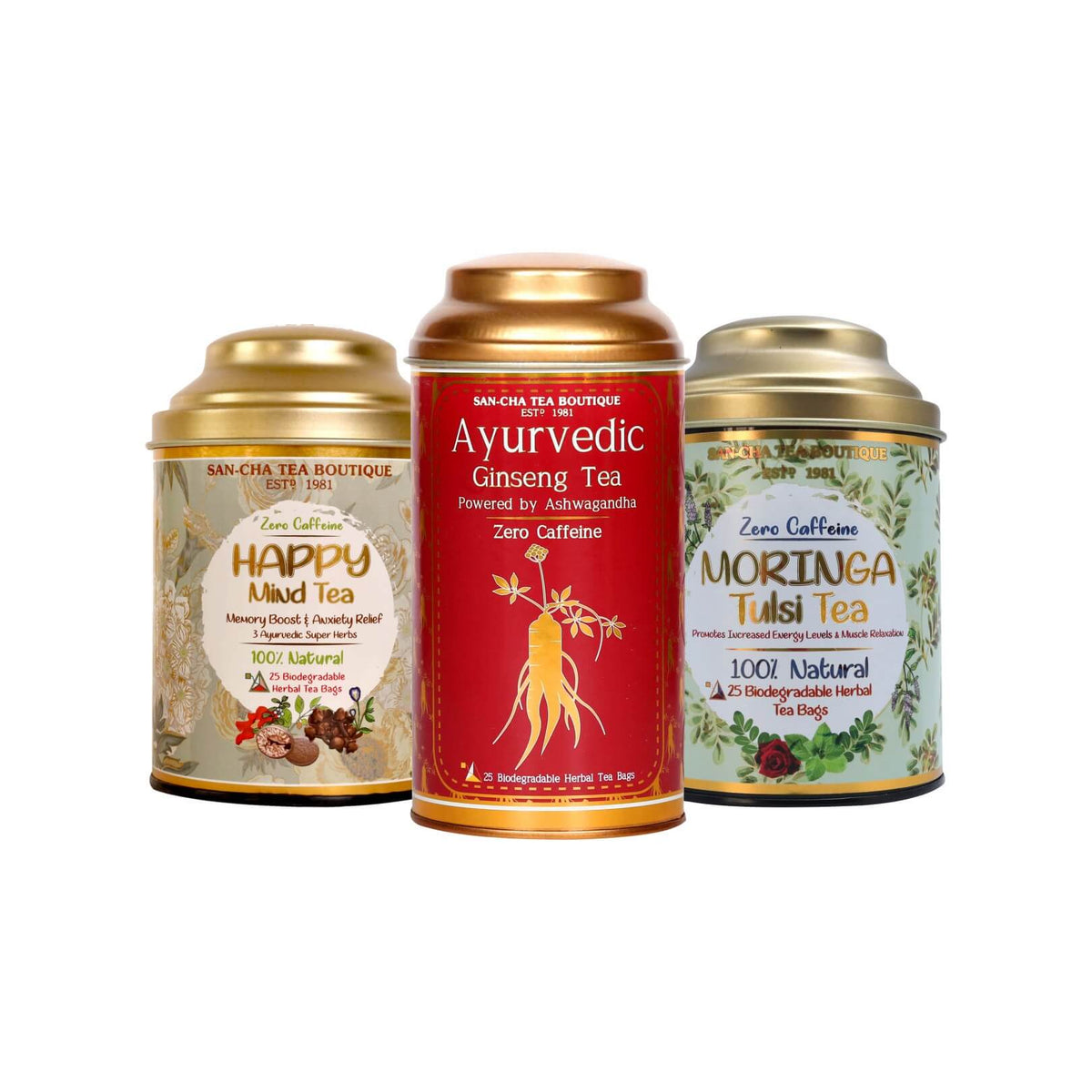 Mindful Living Teas | Ayurvedic Caffeine-Free Herbal Tea Bundle by ...